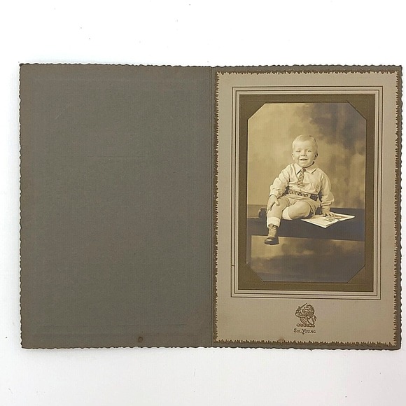 Art | Vintage Antique Picture Photo Baby Boy Coat Sol Young Studio Nyc ...